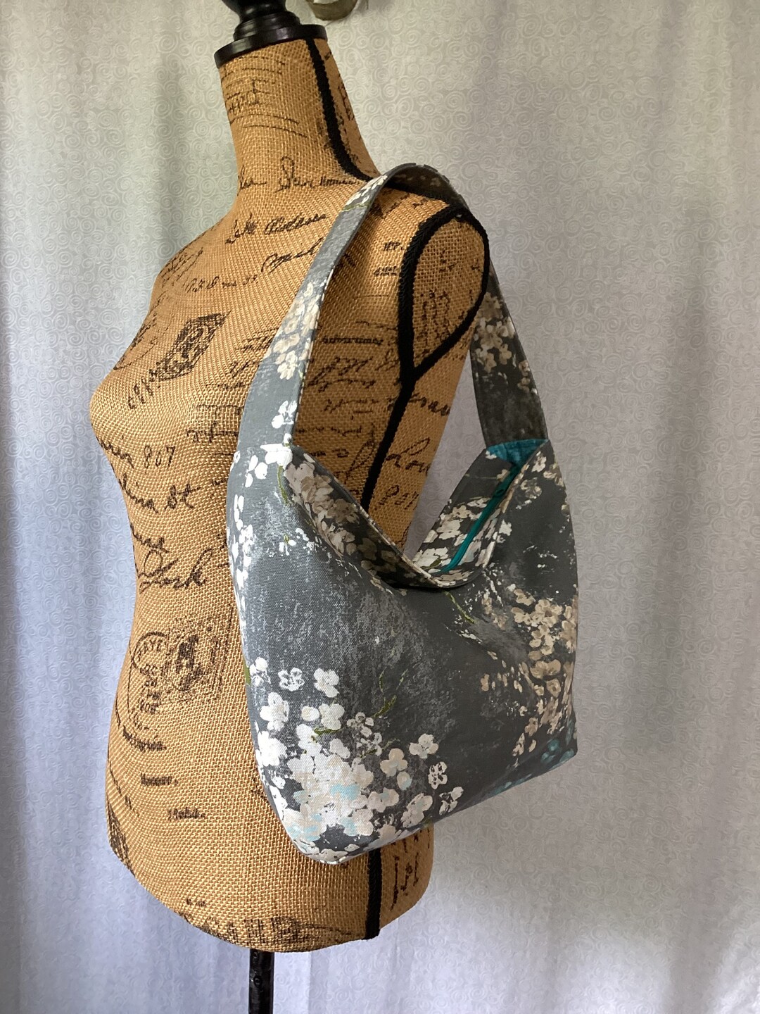 Medium Slouchy Purse With Zipper, Shoulder Purse, Hobo, Grey - Etsy