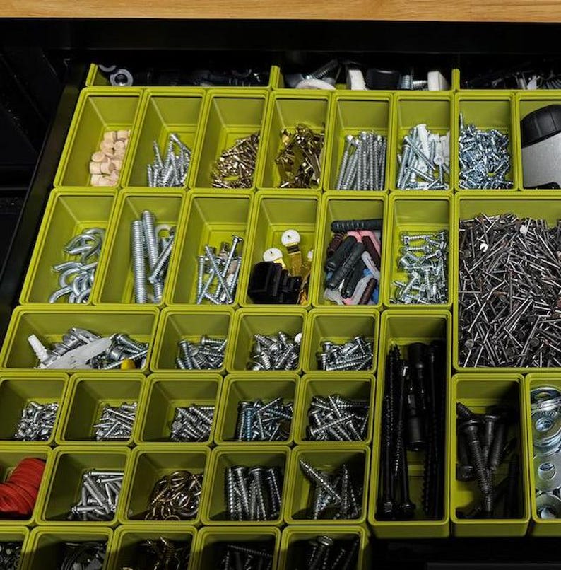Gridfinity Lite 1x2 Small Parts Bins for Home, Hobby or Shop - Etsy