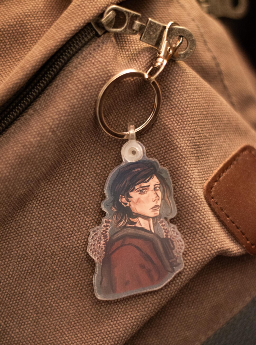 The Last of Us Joel Miller Ellie Williams Keychain Charm | TLOU Fanart ...