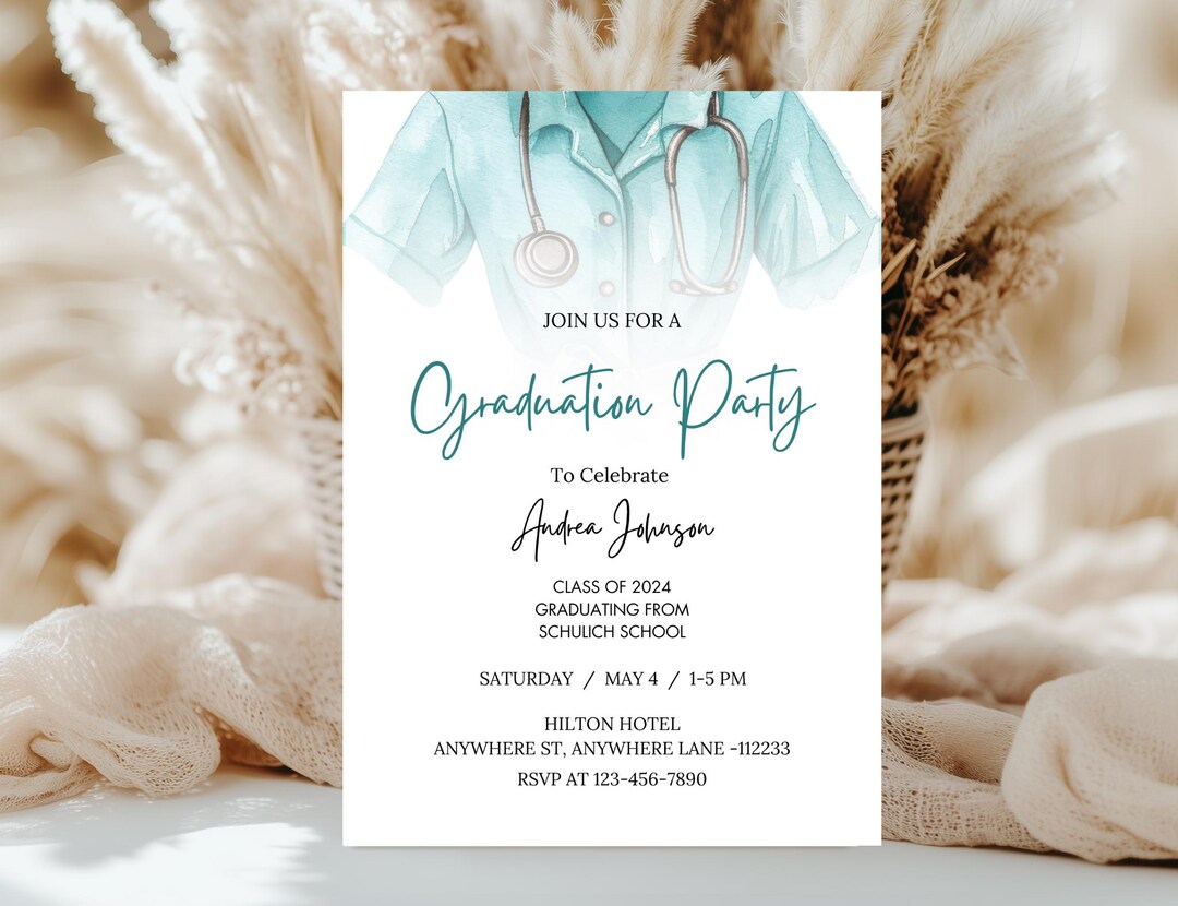 Nurse Graduation Party Invitation, She's Ready to Call the Shots ...