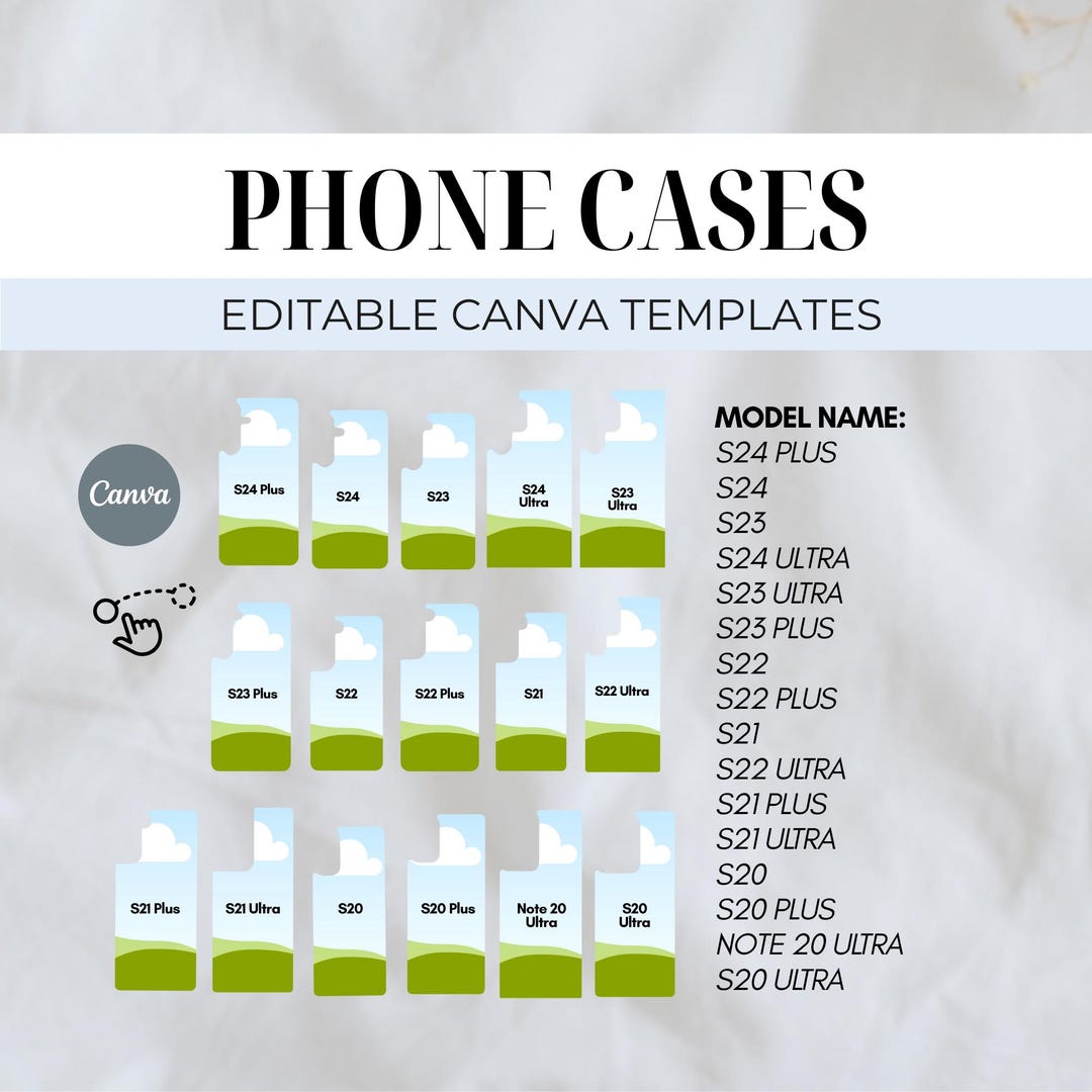 DIY Phone Case Templates - Editable Canva Drag and Drop - Phone ...