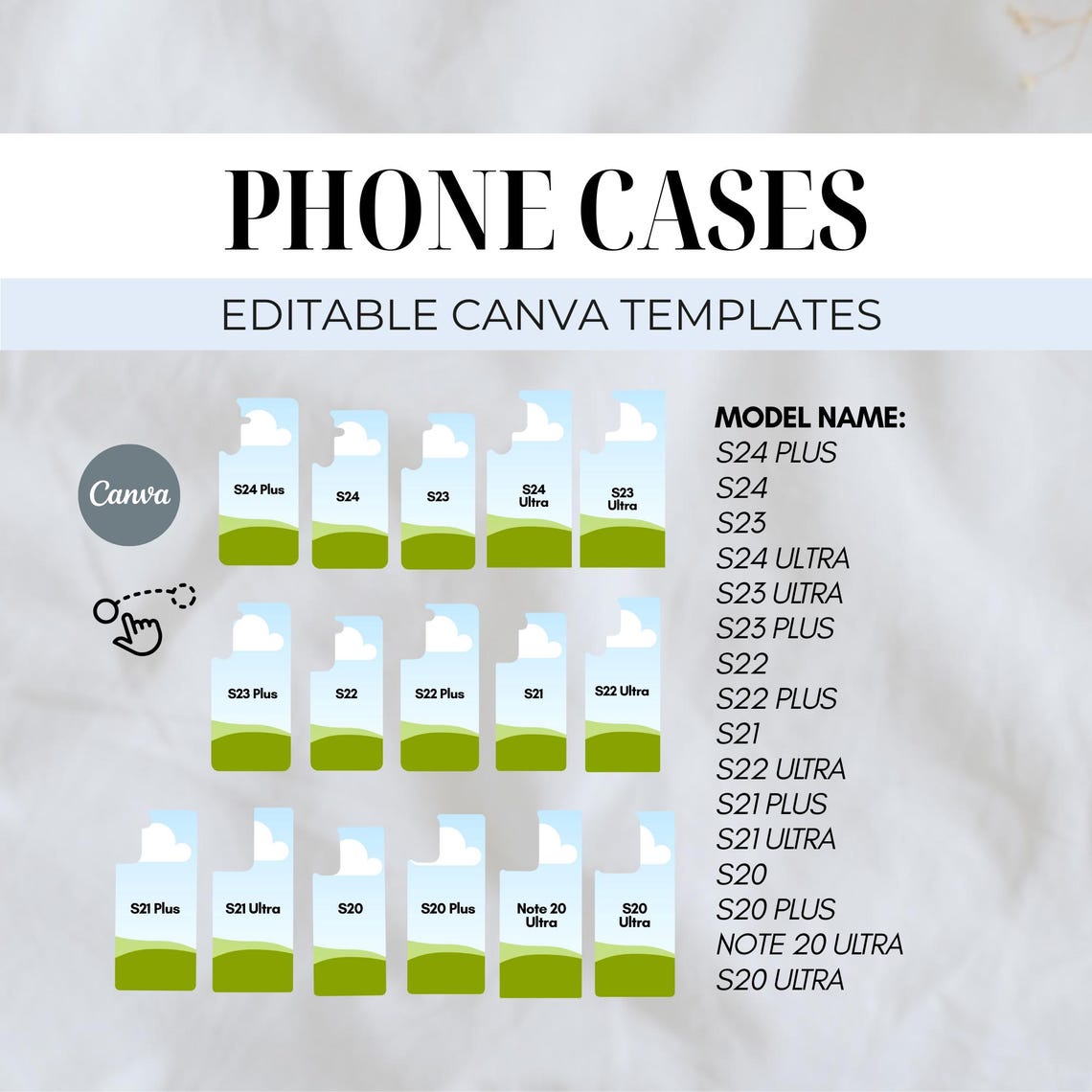 DIY Phone Case Templates - Editable Canva Drag and Drop - Phone ...