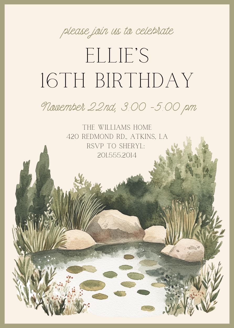 Woodland Camping Birthday Invitation, Woodland Invite, Woodland Party ...
