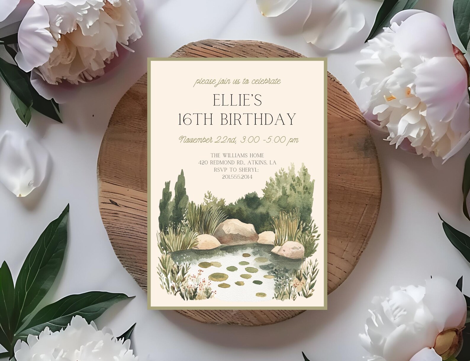 Woodland Camping Birthday Invitation, Woodland Invite, Woodland Party ...