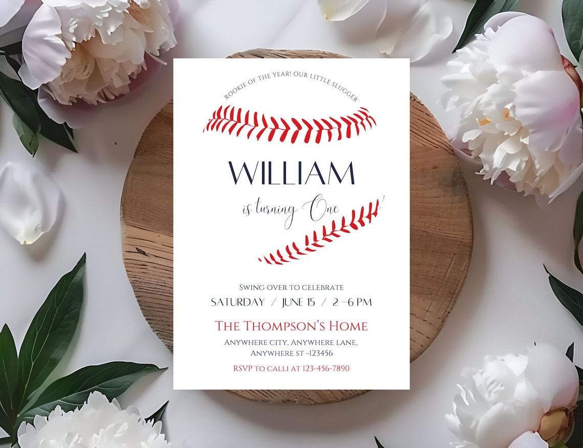 Baseball Birthday Invitation, Baseball Game Ticket Invite, Any Age ...