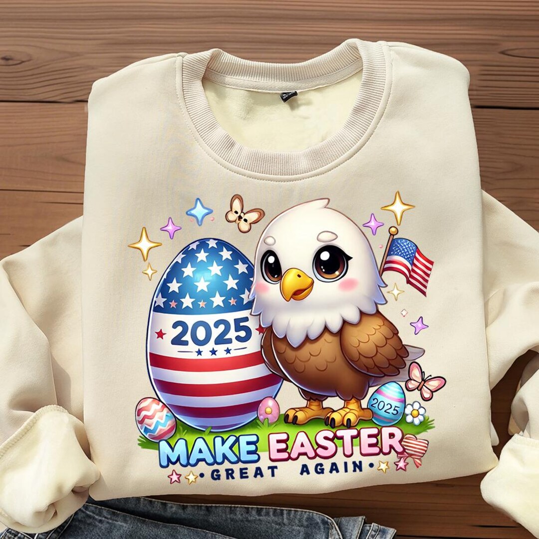 Make Easter Great Again | 2025 Easter Eagle Shirt Design | Colorful ...