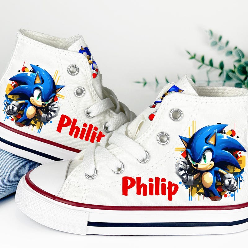 Sonic the Hedgehog Shoes - Etsy
