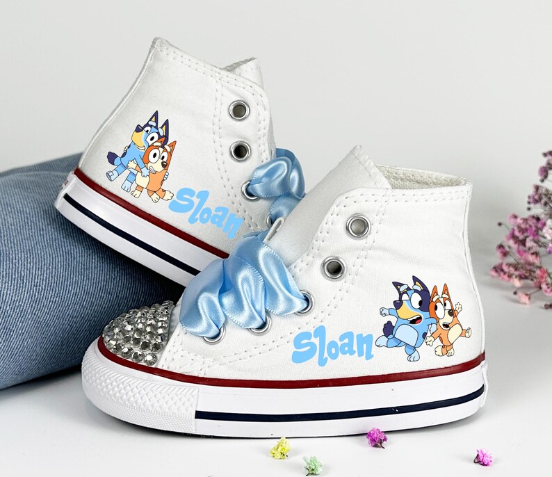 Custom Bluey Converse, Personalized Bluey High Top, Bluey Converse ...