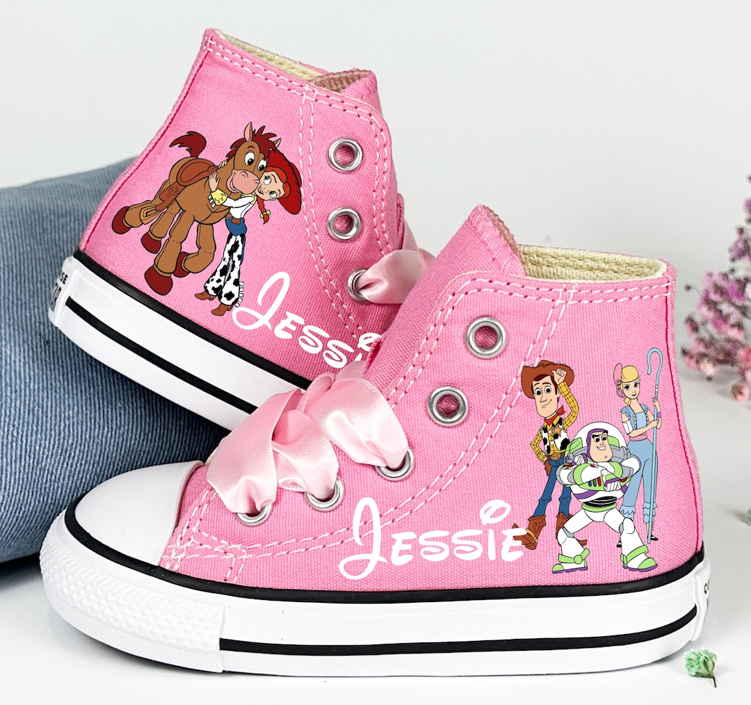 Toy Story Girl Converse, Jessie and Woody and Buzz Lightyear High Top ...
