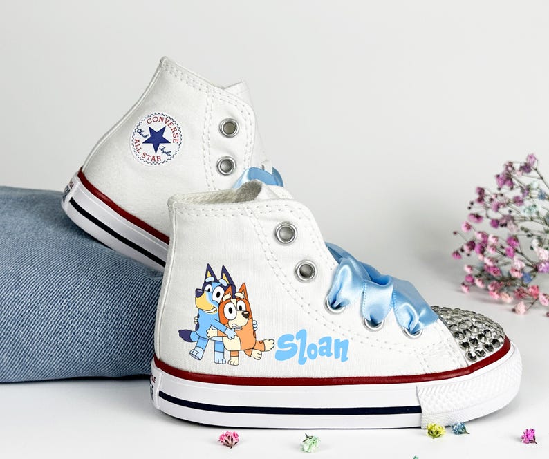 Custom Bluey Converse, Personalized Bluey High Top, Bluey Converse ...