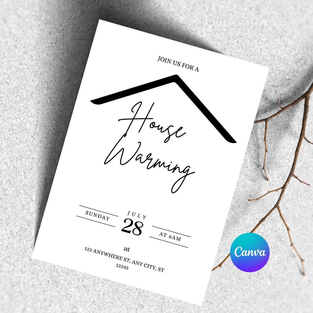 Editable House Warming Invitation, House Warming Party, Modern ...