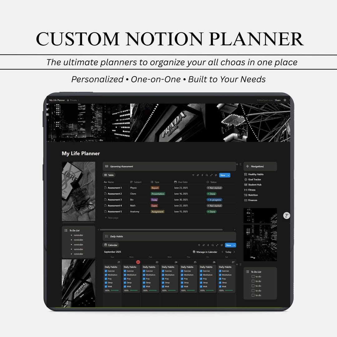2026 Custom Notion Planner | Personalized Notion Dashboard & Database ...