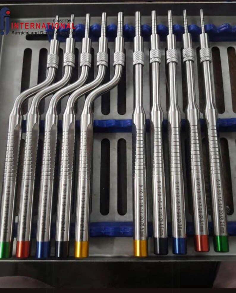 Dental Osteotome Sinus Lift Set/kit With Cassette Premium Surgical ...