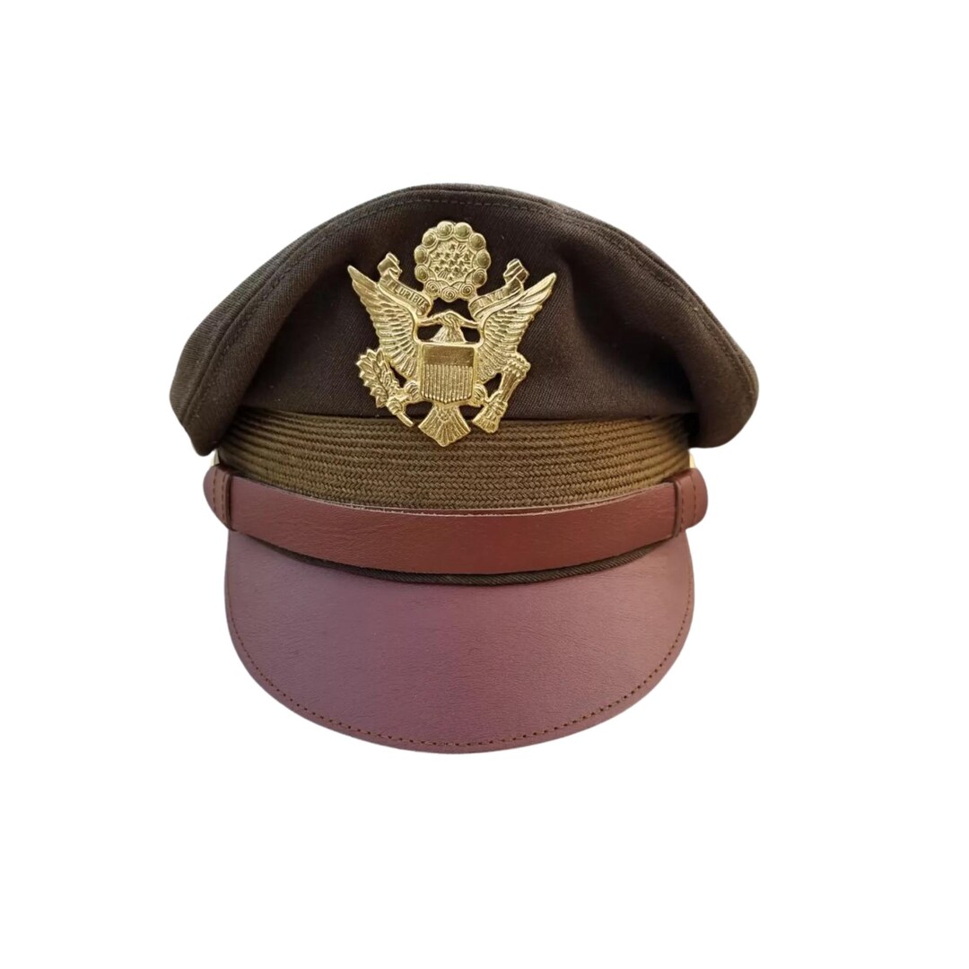 WW2 US American USAAF Army Officers Crusher Visor Hat Cap - Etsy UK