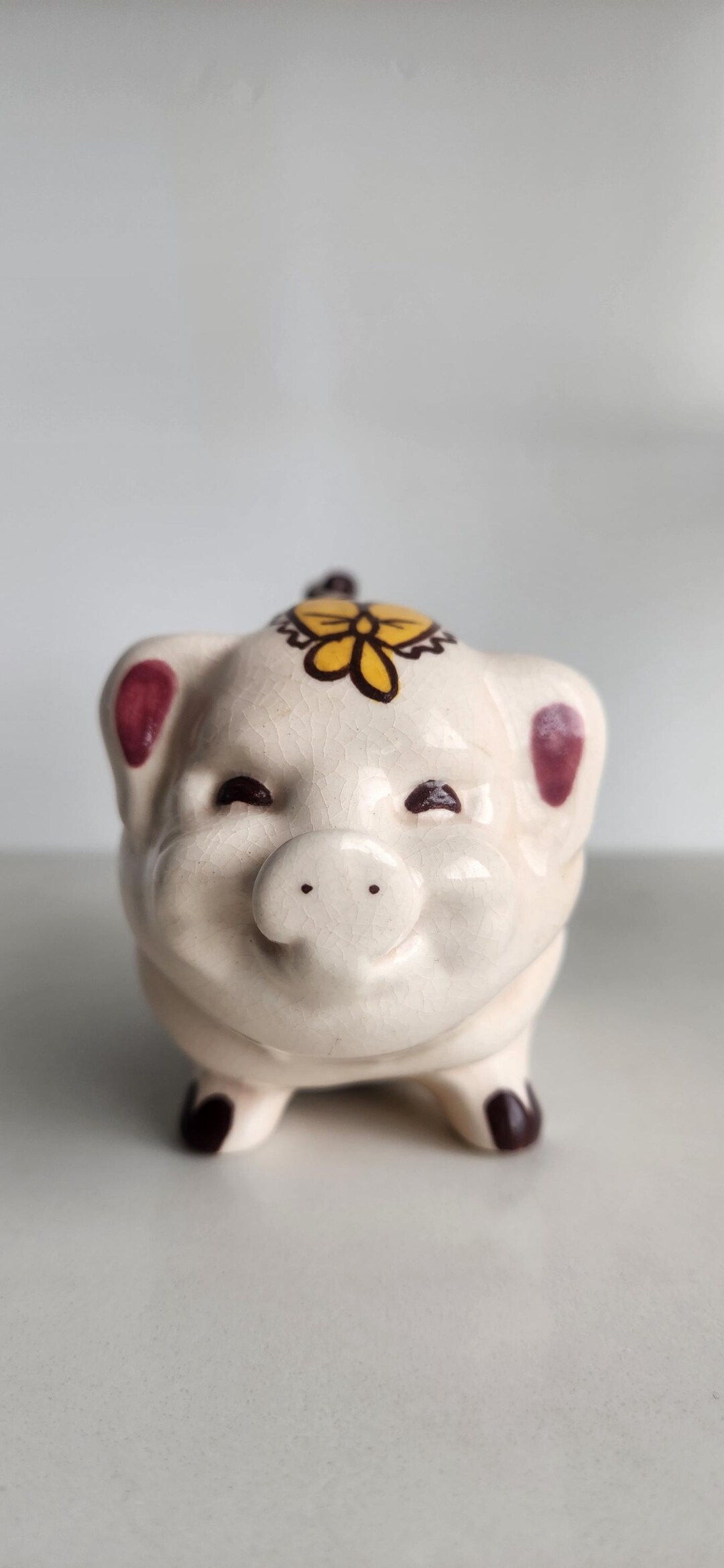 The Ross Ceramics, Vintage, Hand Painted Piggy Bank - Etsy