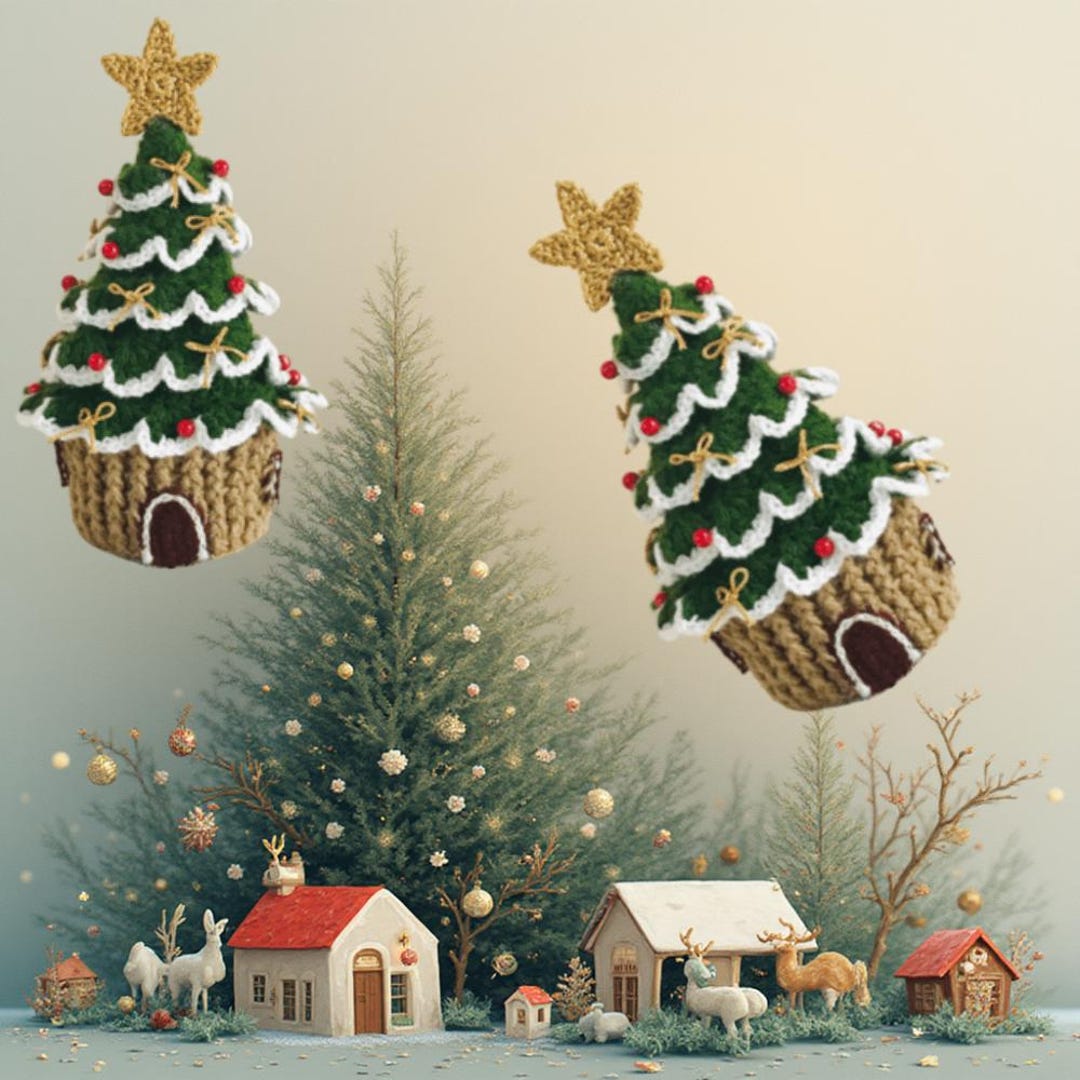Christmas Tree House Candy Box / Amigurumi Crochet Pattern PDF - Etsy