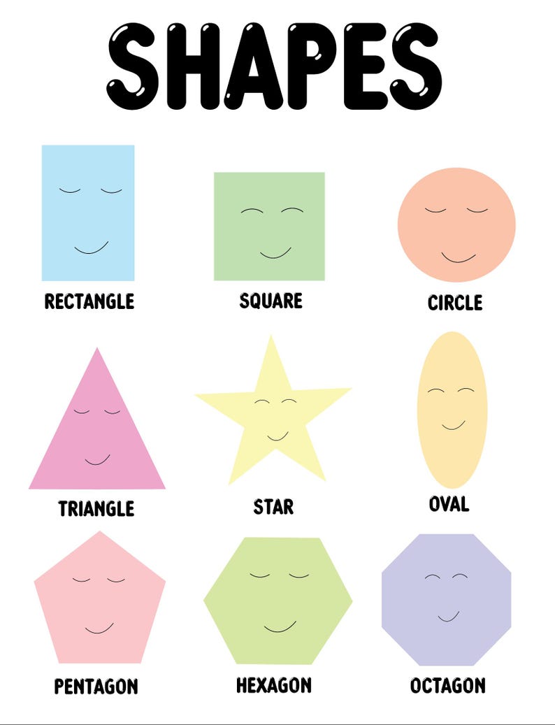 Classroom Poster Shapes - Etsy
