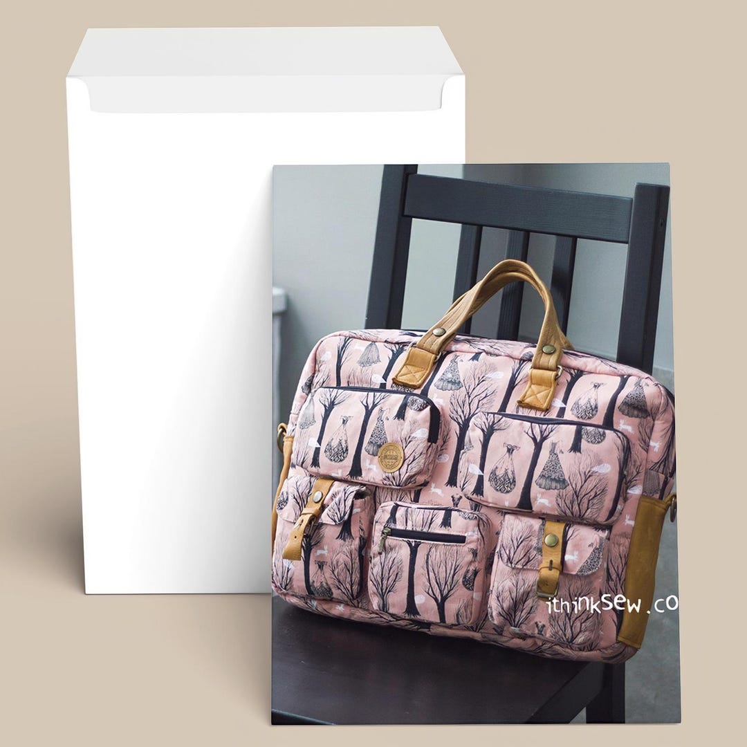 Harley Briefcase Paper Sewing Pattern, Office Bag - Free Shipping to US ...