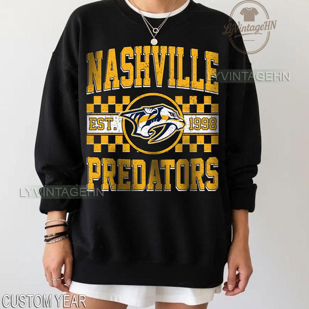 Nashville Hockey Sweatshirt | Nashville Predators Crewneck | Nashville ...
