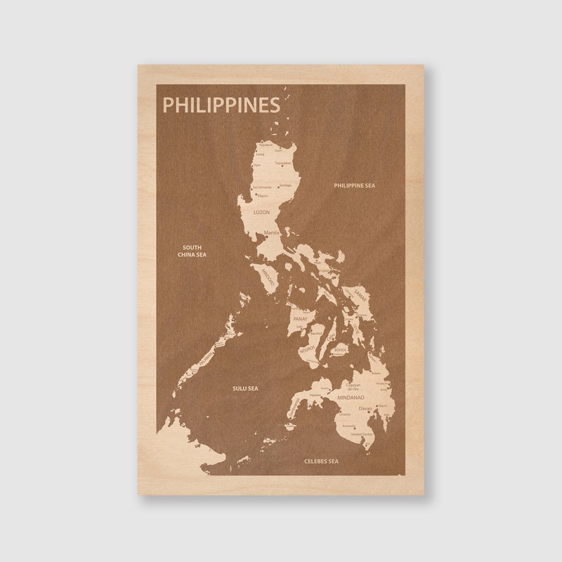 Philippines Wall Map - Etsy