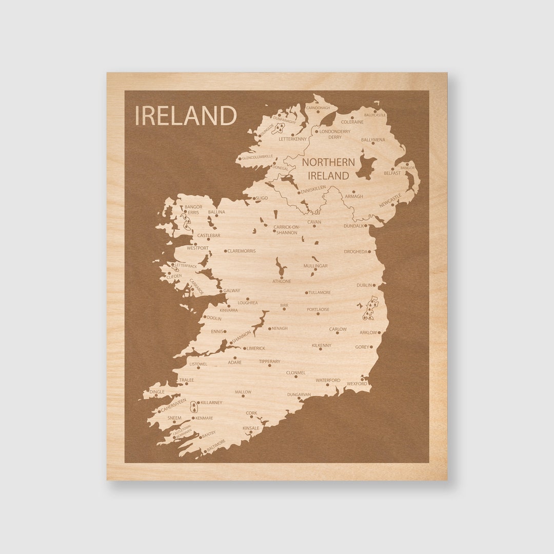 Ireland Wall Decor, Ireland Wood Art, Map of Ireland, Ireland Wedding ...