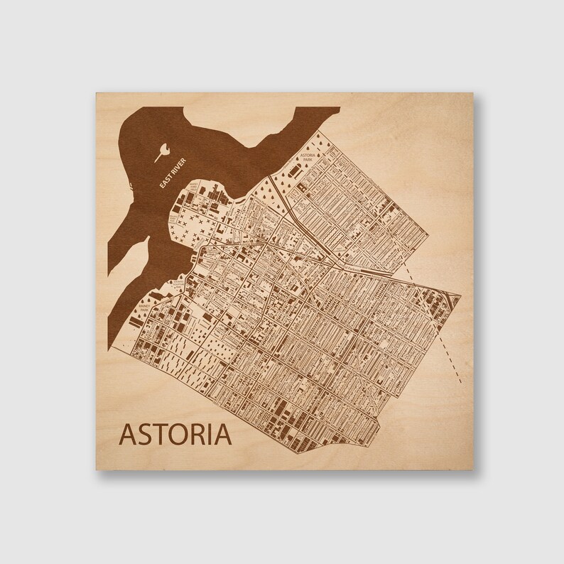 Astoria Queens Art Astoria New York Neighborhood Map | Etsy