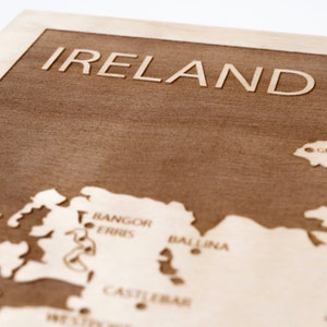 Ireland Wall Decor, Ireland Wood Art, Map of Ireland, Ireland Wedding ...