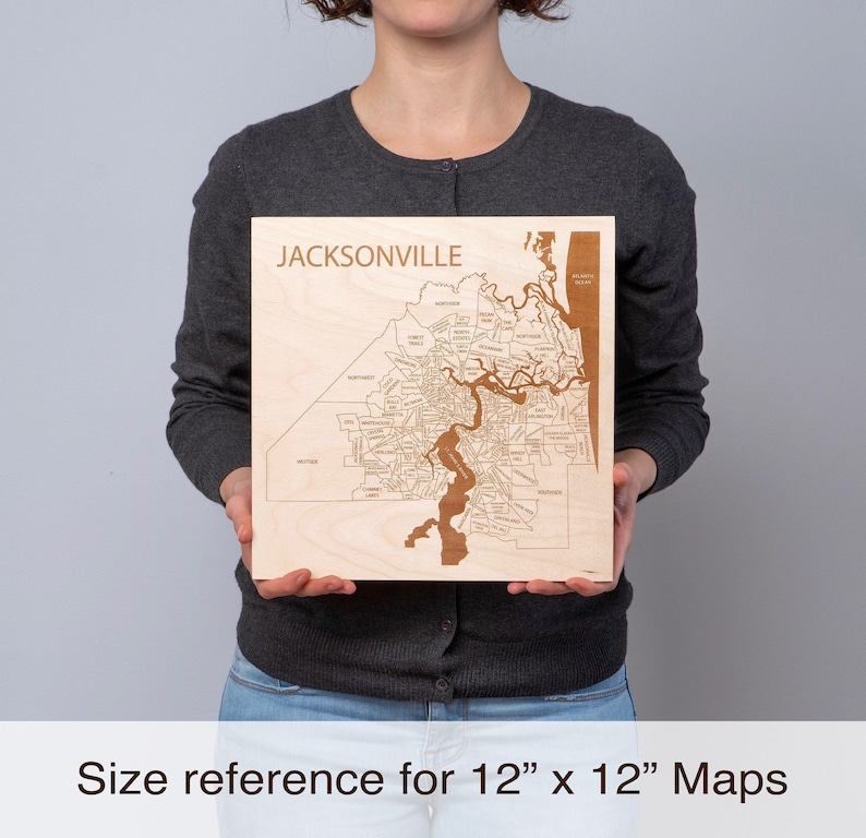 The North Shore Map - Engraved Wood Customizable Gift - 12x12 - Etsy