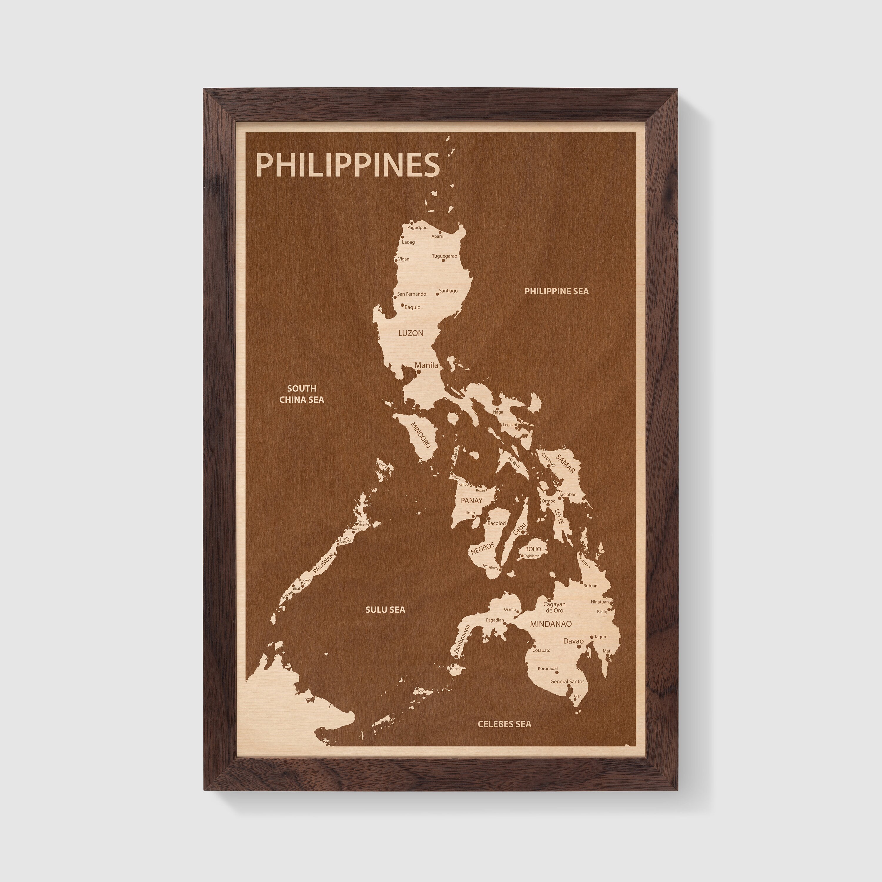 Prints MANILA Philippines map poster wall decor design modern minimal ...