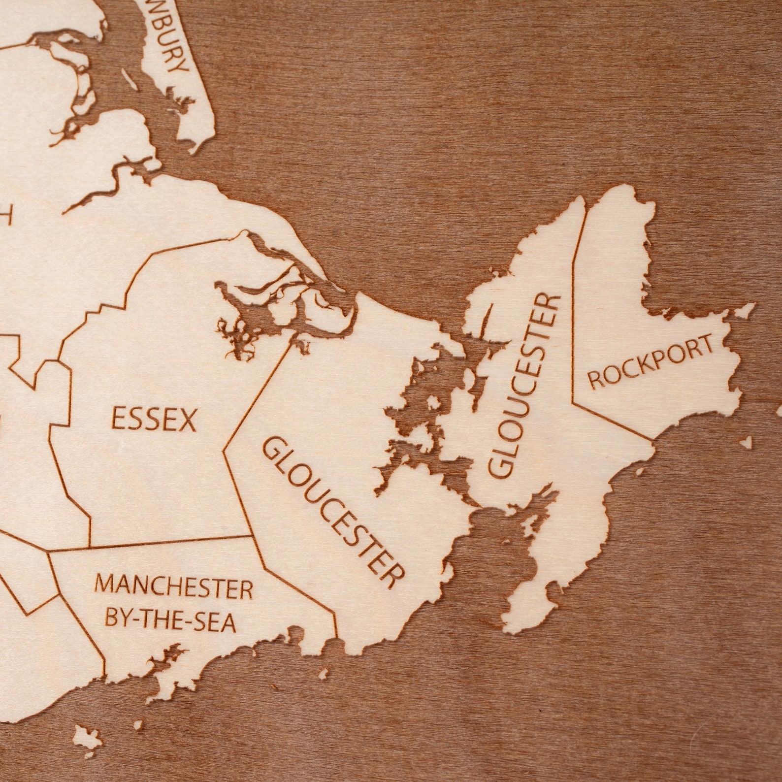 The North Shore Map Engraved Wood Customizable Gift 12x12 | Etsy