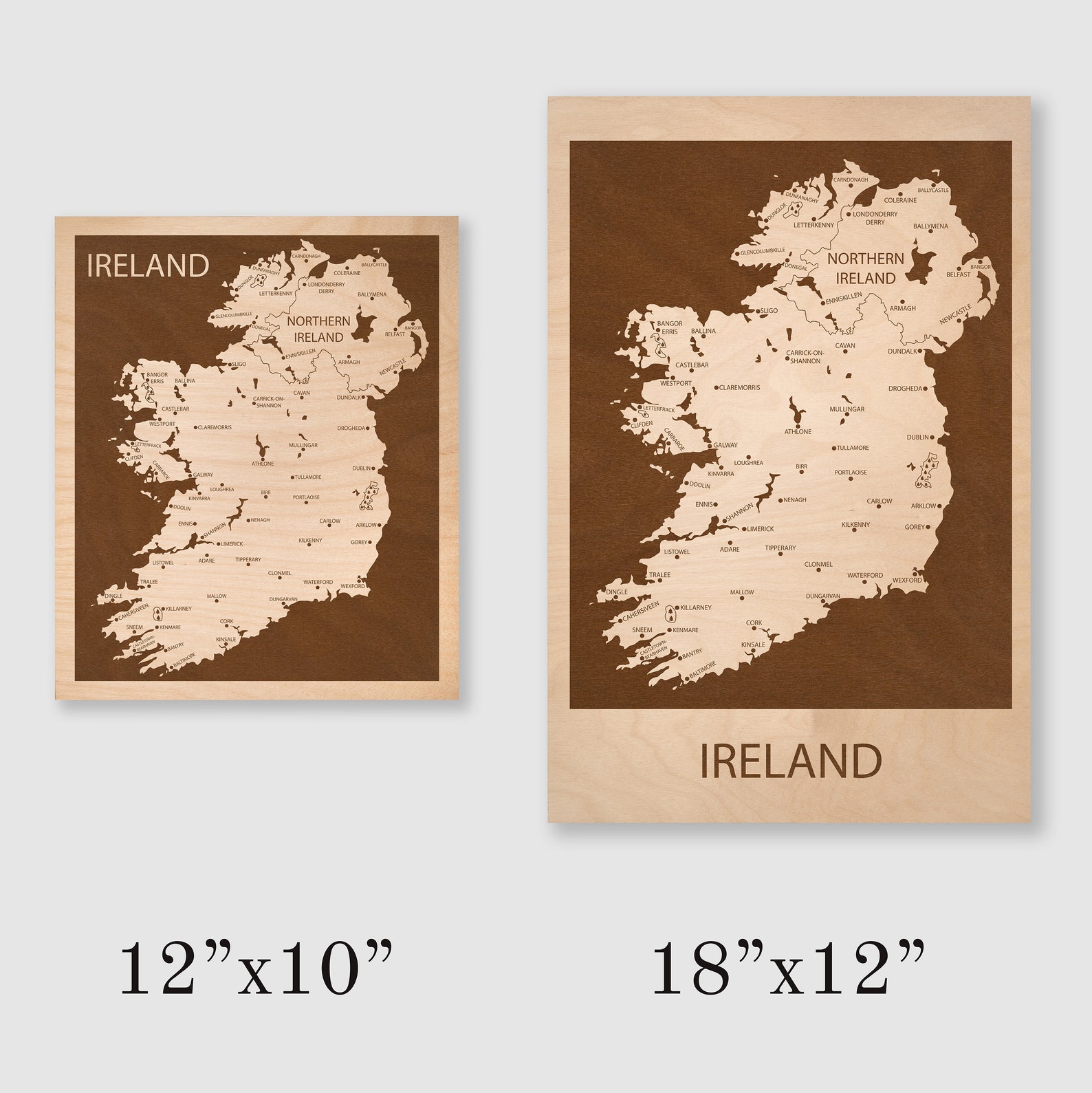Ireland Wall Decor Ireland Wood Art Map of Ireland Ireland - Etsy
