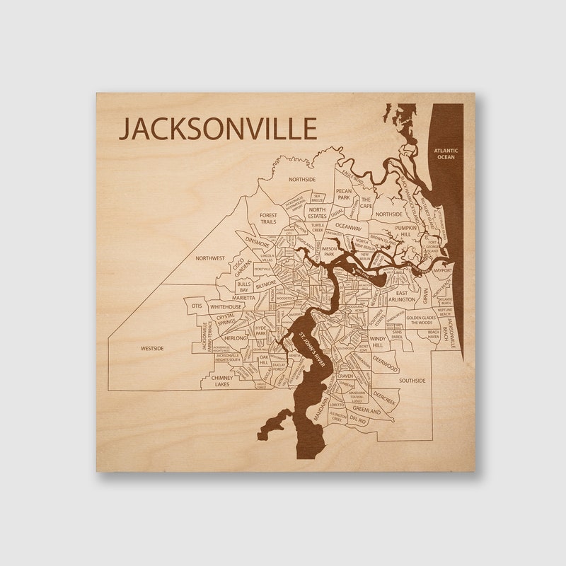 Jacksonville Map - Etsy