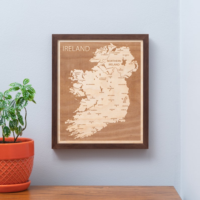 Ireland Wall Decor Ireland Wood Art Map of Ireland Ireland | Etsy