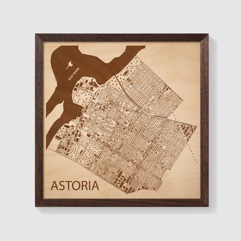 Astoria Queens Art Astoria New York Neighborhood Map | Etsy