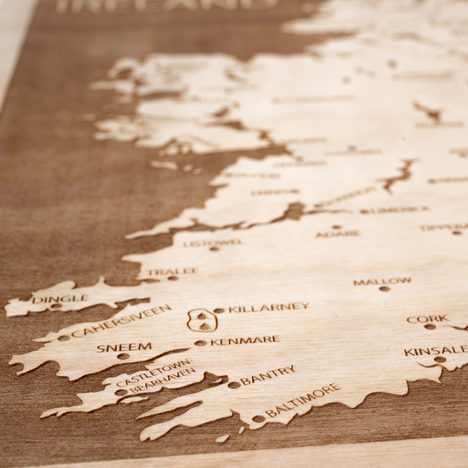 Ireland Wall Decor Ireland Wood Art Map of Ireland Ireland - Etsy