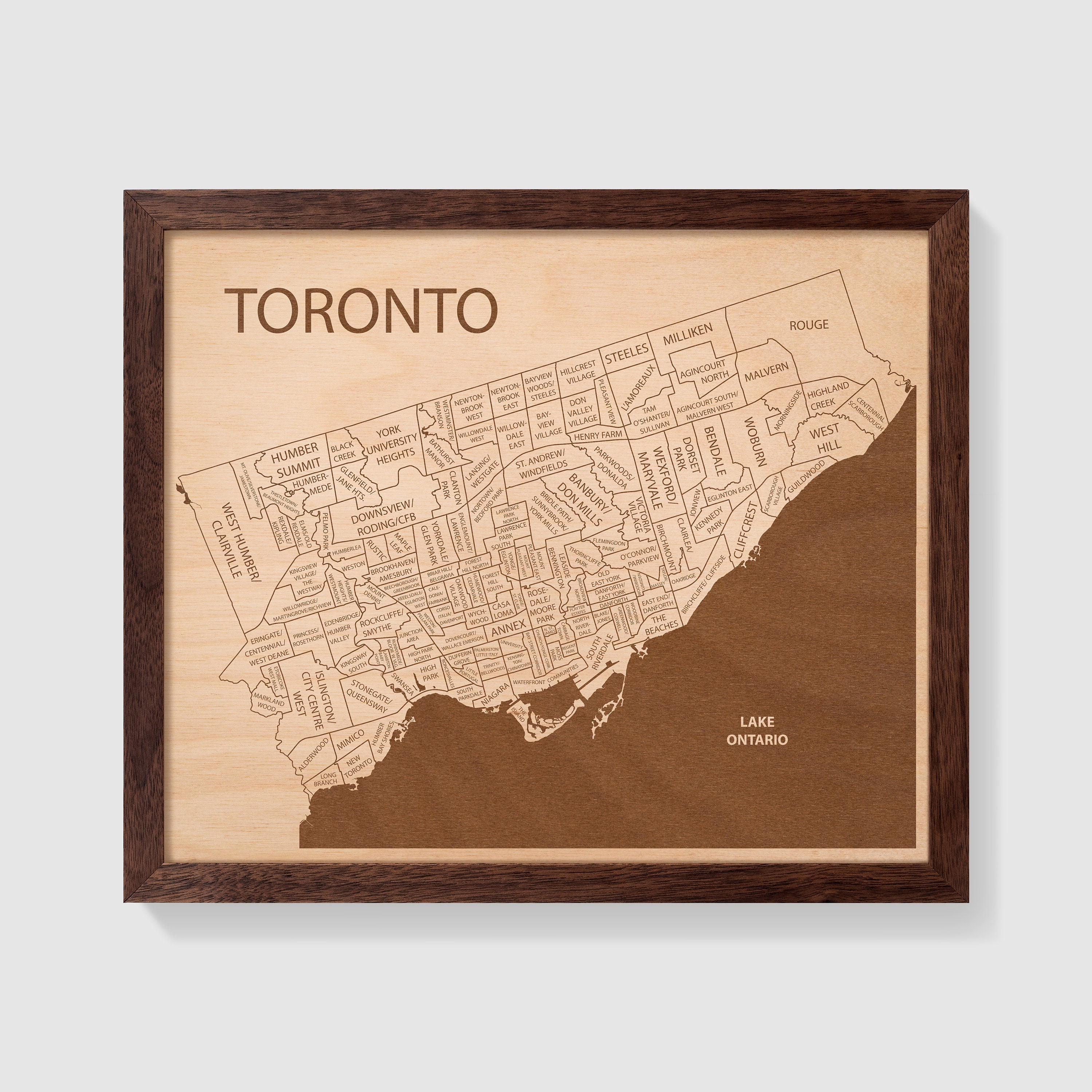 Toronto Wall Art Map of Toronto Toronto City Art Birthday | Etsy