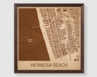 Hermosa Beach Map | Etsy