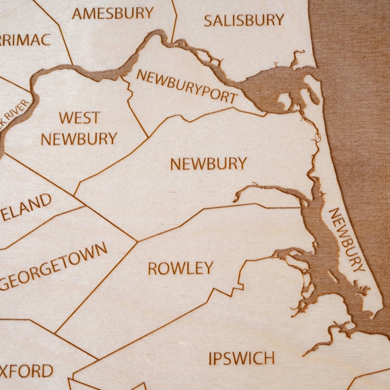 The North Shore Map - Engraved Wood Customizable Gift - 12x12 - Etsy