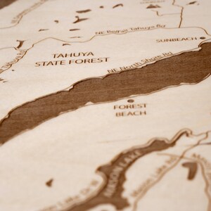 Hood Canal Map Wall Art, Hood Canal Wood Gift, Customizable Map of Hood ...