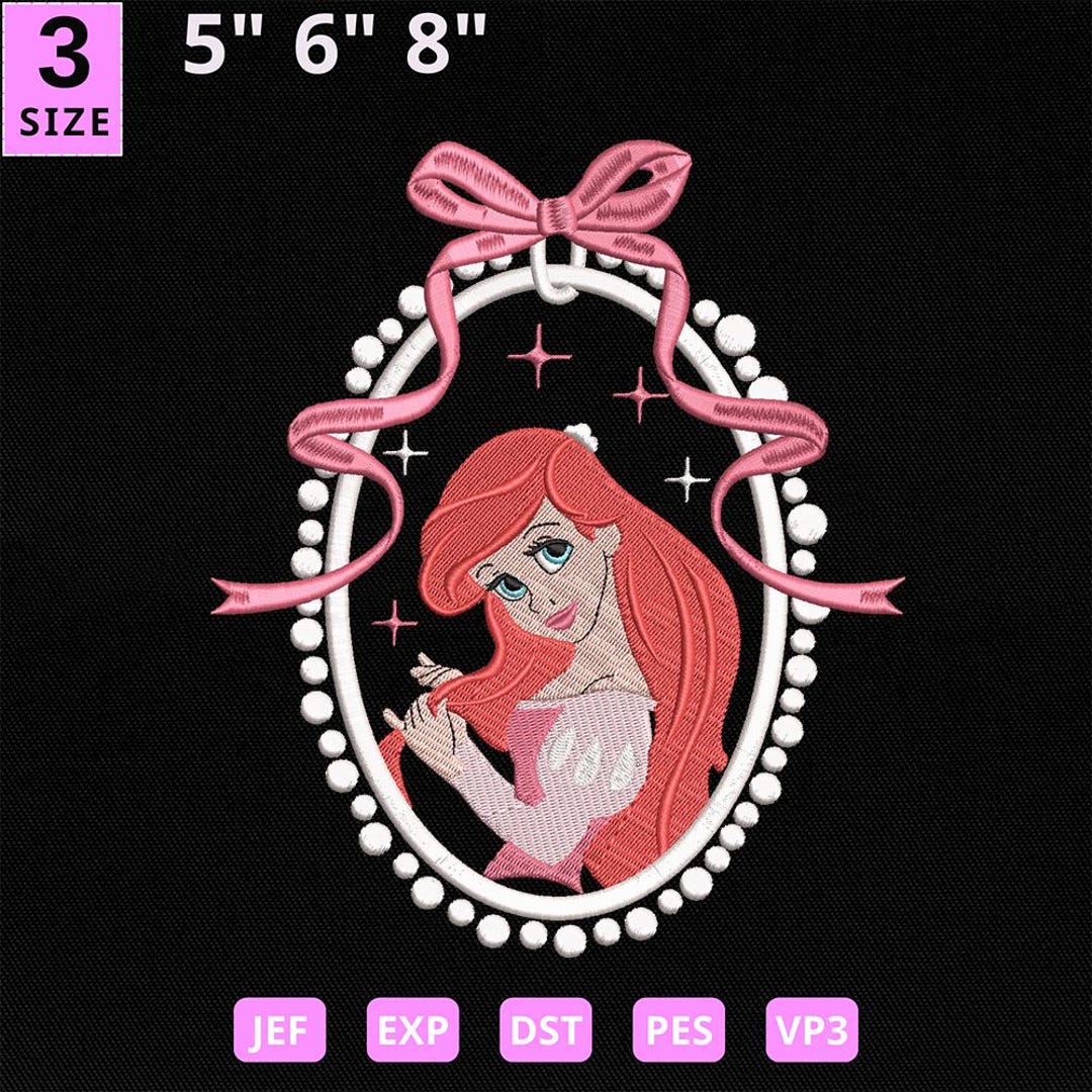 Coquette Princess Embroidery, Magic Kingdom Embroidery Design, Vintage ...