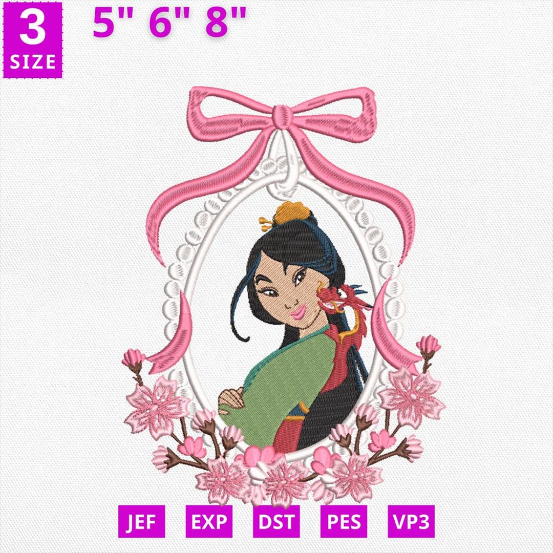 Coquette Princess Embroidery Design, Magic Kingdom Embroidery, Vintage ...
