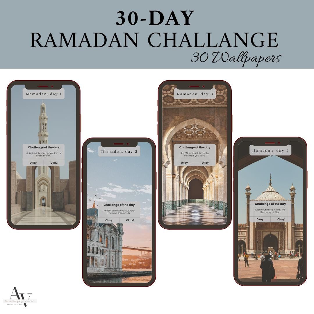 Ramadan Daily Challenge Wallpaper Pack - Etsy