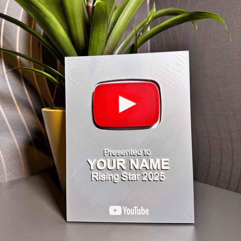 Custom Youtube Play Button - Etsy