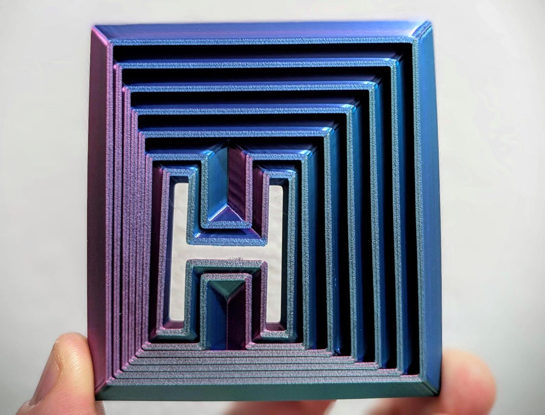 Personalized Letter H Classic - Custom Gift - Single Initial - 3D ...