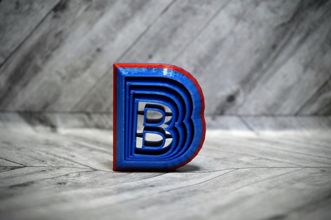 Personalized Letter B Fidget Mini - Custom Gift - Single Initial - 3D ...