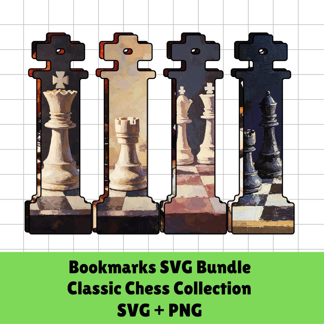 Bookmark SVG Bundle Classic Chess Bookmarks Svg Bookmark Template Svg ...