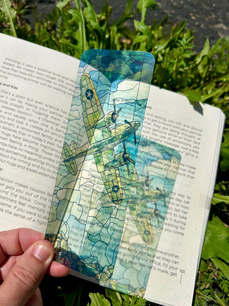 WW2 Airplane Bookmark - Vintage Fighter Plane Bookmark, Aviation Gift ...