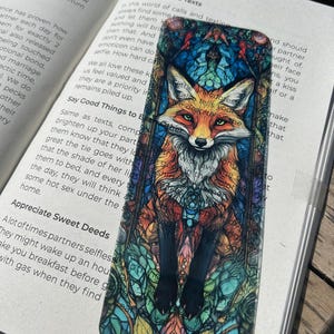 Charming Fox Decor Bookmark - Rustic Woodland Fox Design, Nature ...