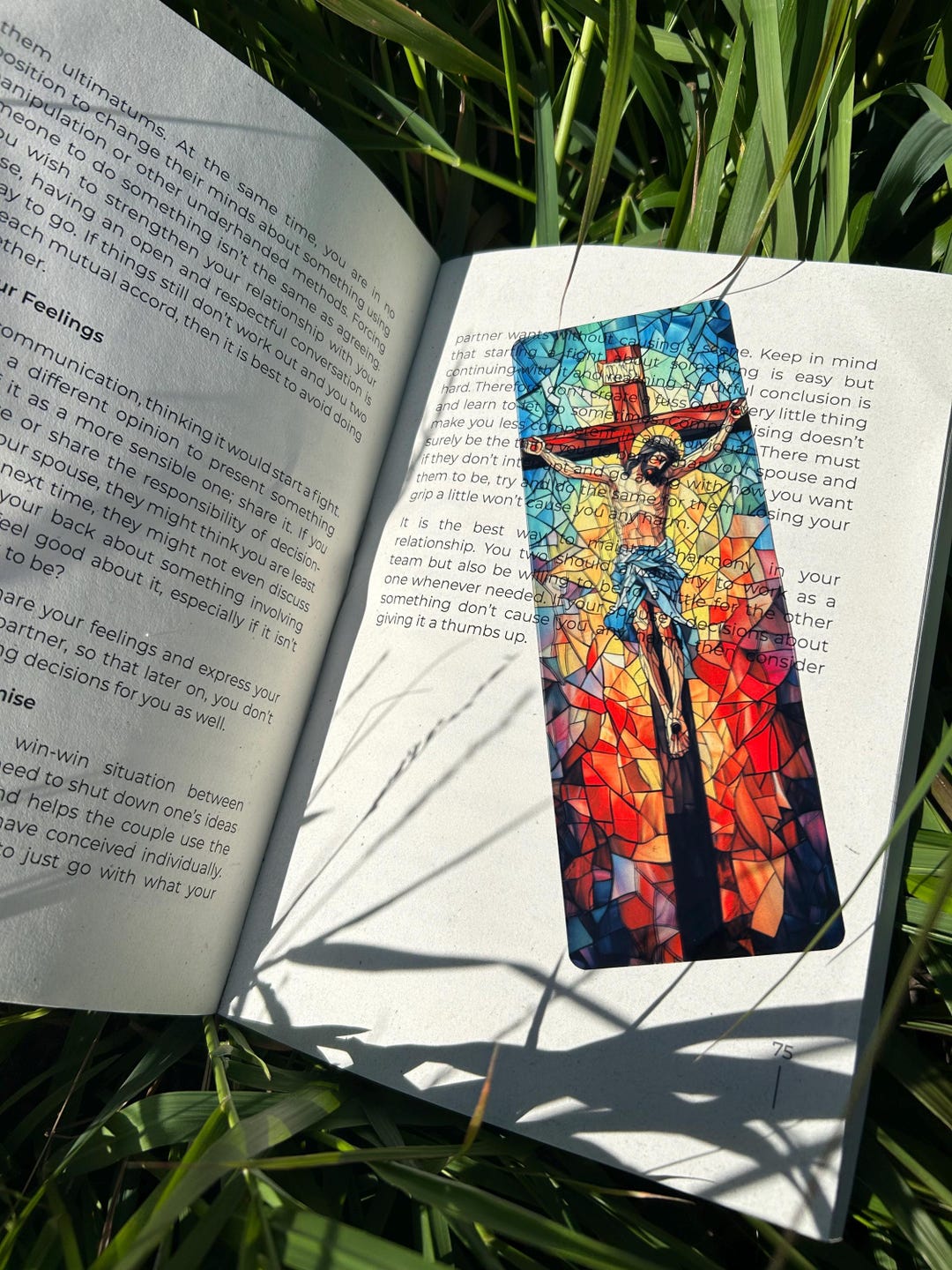 Jesus on the Cross Bookmark – Handmade Christian Bookmark, Religious ...