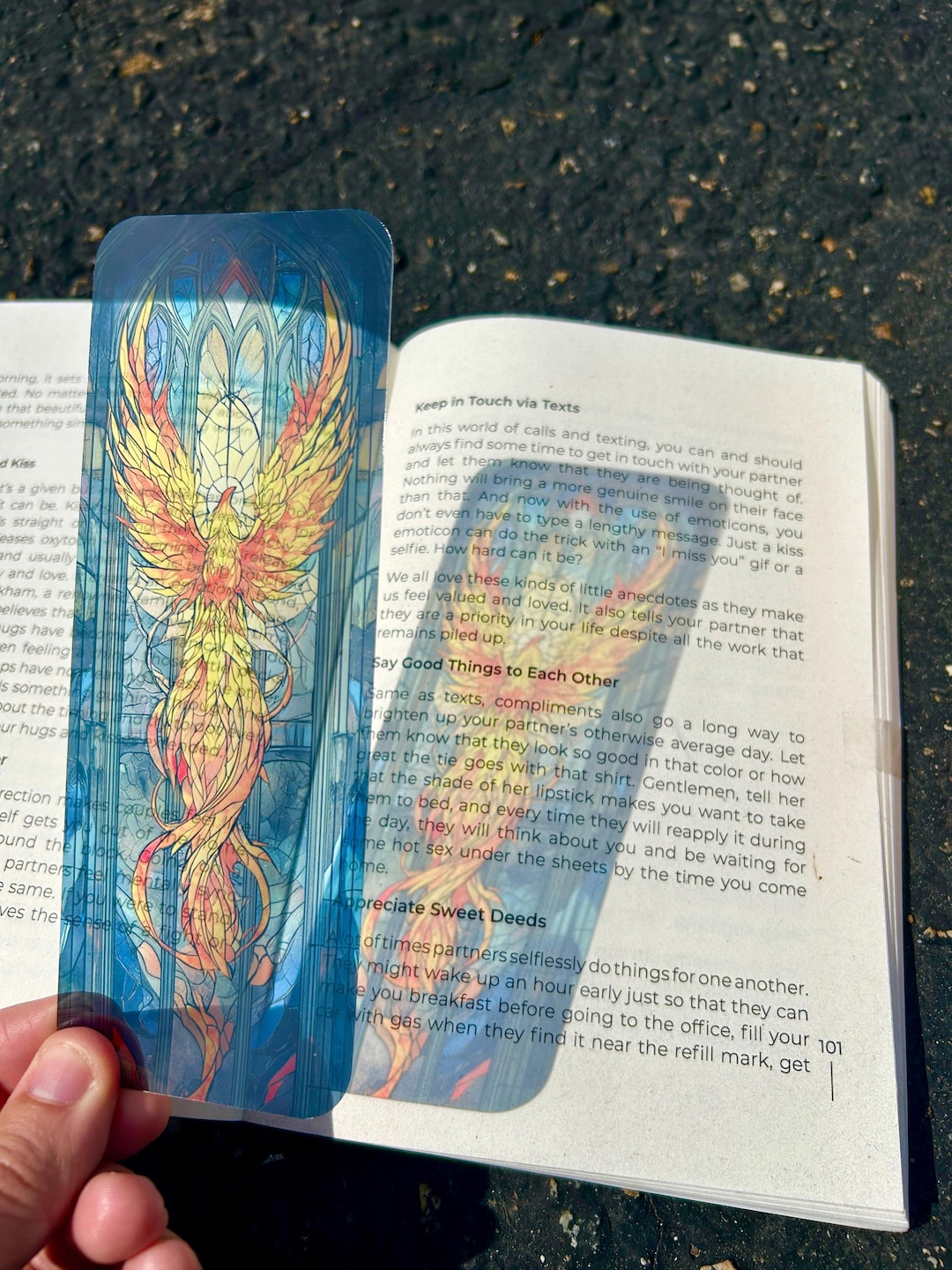 Stained Glass Phoenix Bookmark – Fiery Rebirth Renewal, Mythical Bird ...
